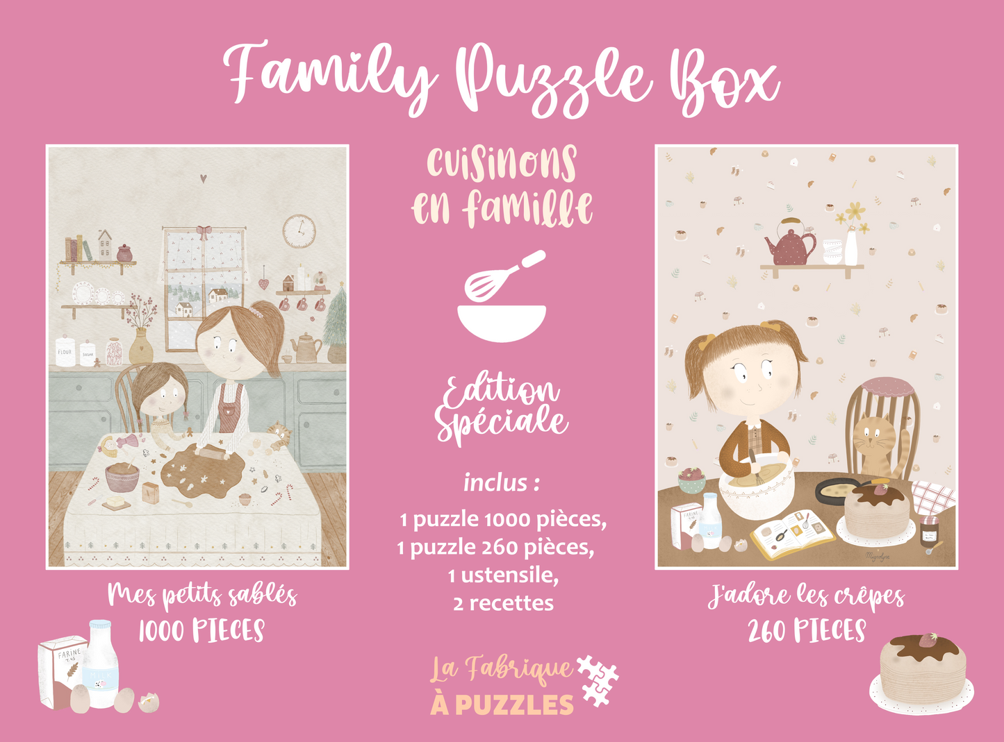 Pré-vente Inédit Coffret Family Puzzle Box - 2 puzzles 200/1000 pièces ...
